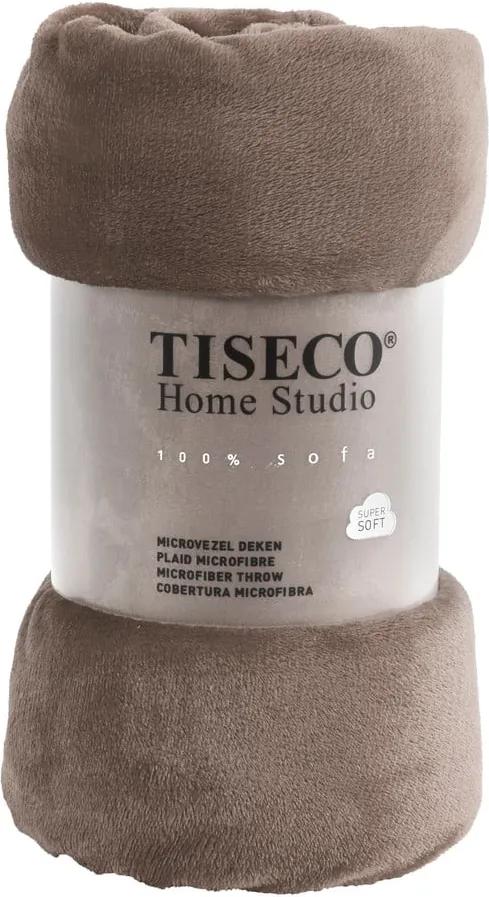 Hnědá mikroplyšová deka Tiseco Home Studio, 150 x 200 cm