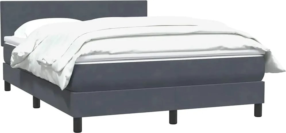 Box spring postel s matrací tmavě šedá 160x210 cm samet 3316024