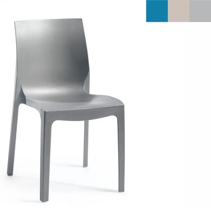 ROJAPLAST Zahradní židle - EMMA, plastová Barva: šedá