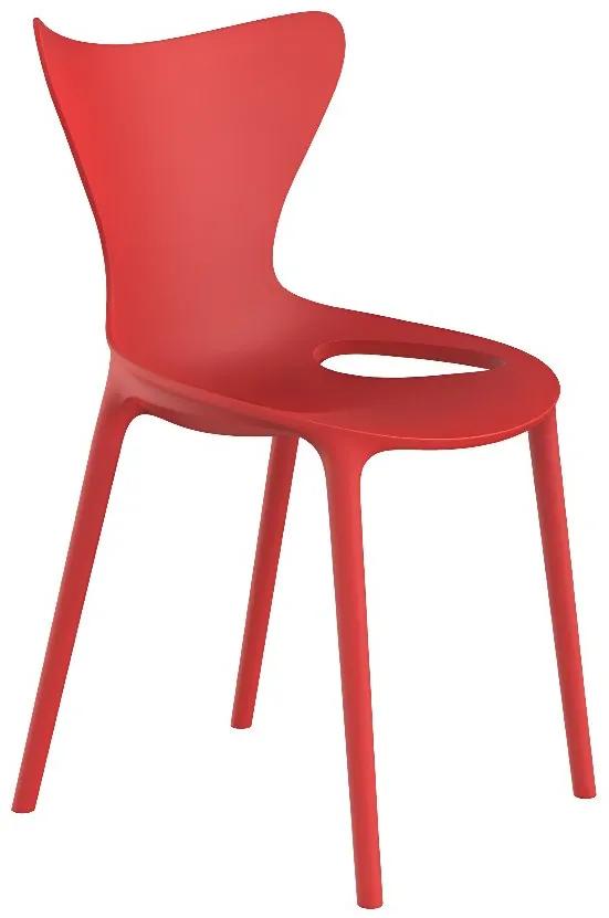 OnaDnes -20% VONDOM Červená plastová dětská jídelní židle LOVE MINI
