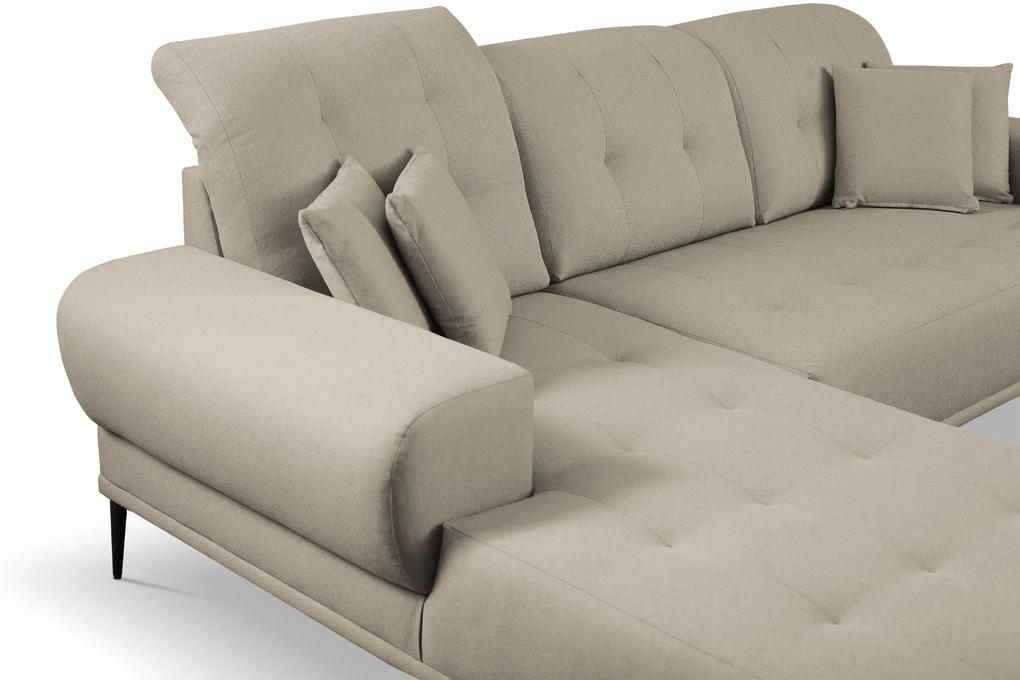 GAB Rohová sedačka RAPIDO, 256 cm Roh sedačky: Pravý roh, Barva látky: Stříbrná (Luxo 6601)