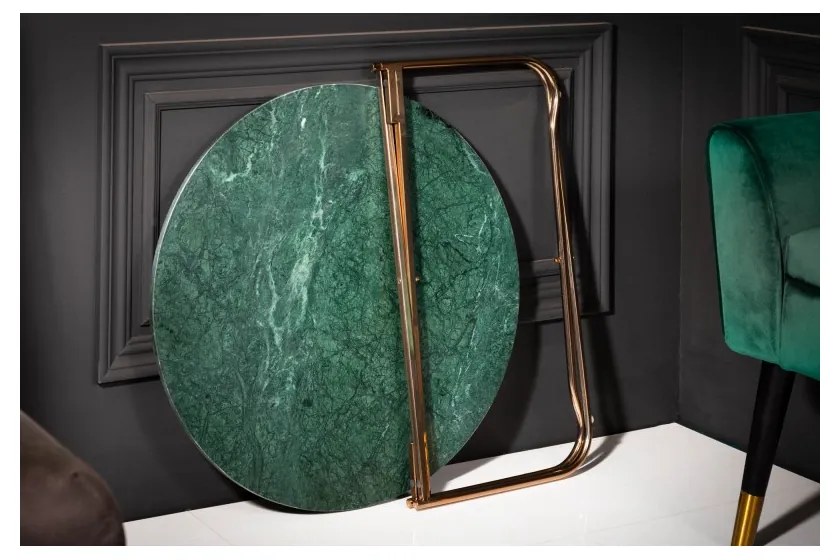 Massive home | Konferenční stolek NOBLES 62 CM zelený mramor