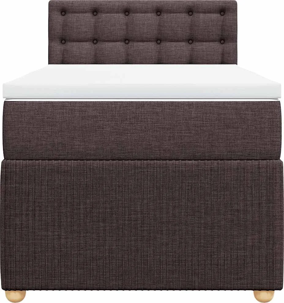 Box spring postel s matrací tmavě hnědá 80x200 cm textil 3289600