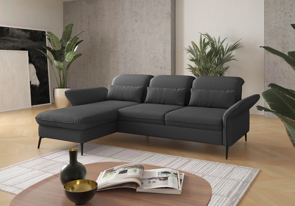 XXXLutz ROHOVÁ SEDAČKA, textil, tmavě šedá Sit & More - Sedací soupravy - 000144011804