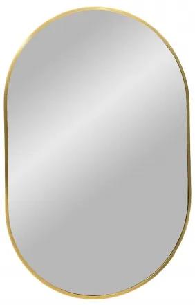 Nástěnné zrcadlo MADRID oválné, mosazný rám House Nordic 4001550