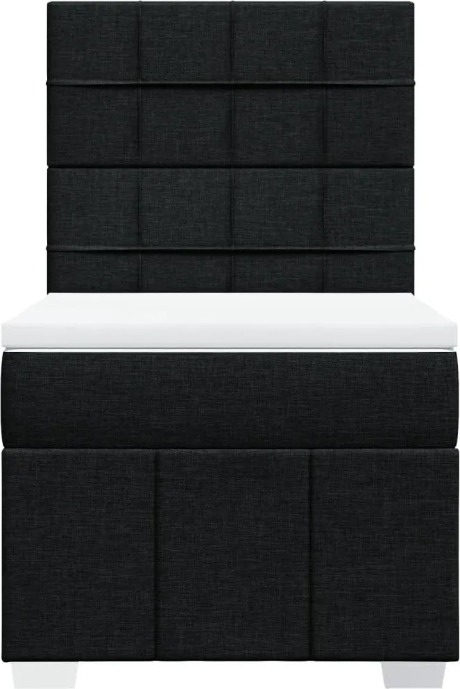 Box spring postel s matrací černá 100 x 200 cm textil 3291581