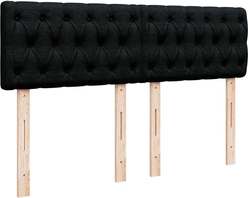 Box spring postel s matrací černá 140 x 190 cm textil 3287460
