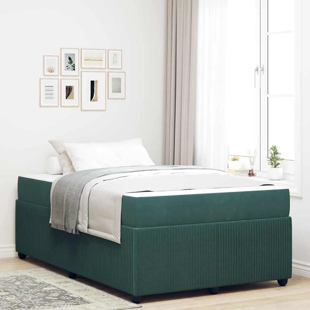Rám postele Tmavě zelená 120 x 200 cm textil 3398389