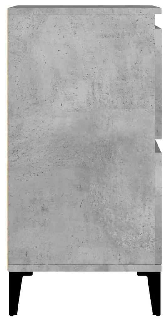 Příborníky 2 ks betonově šedé 60 x 35 x 70 cm kompozitní dřevo,  3185763