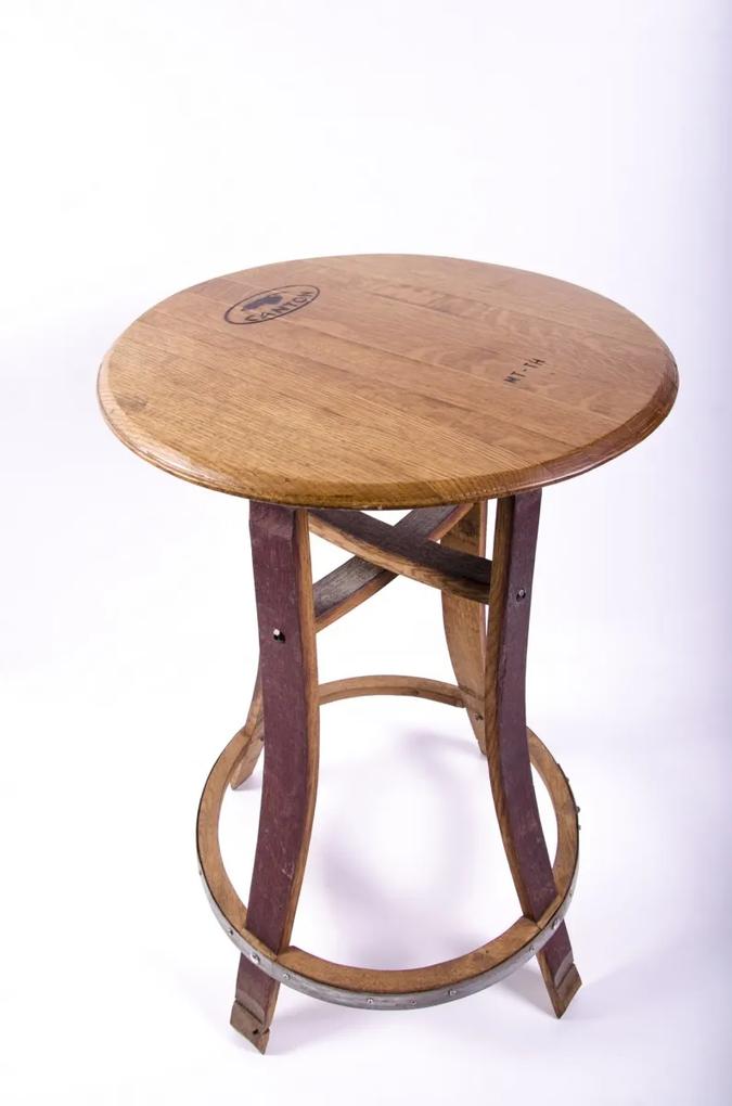 Nábytek ze sudu Barový stůl ze sudu dřevo: dub 60x60x110 povrchová  úprava: nástřik lakem