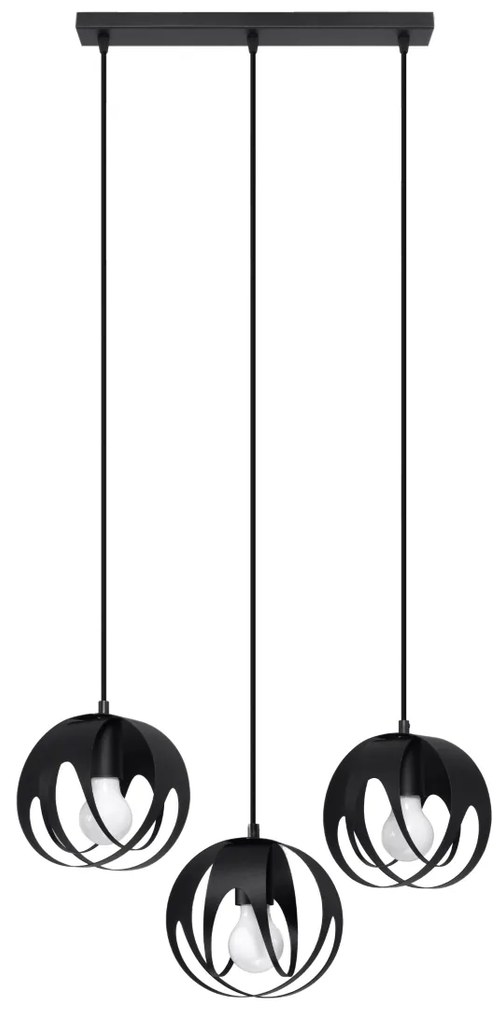 Sollux Lighting Závěsné svítidlo TULOS 3L Černá