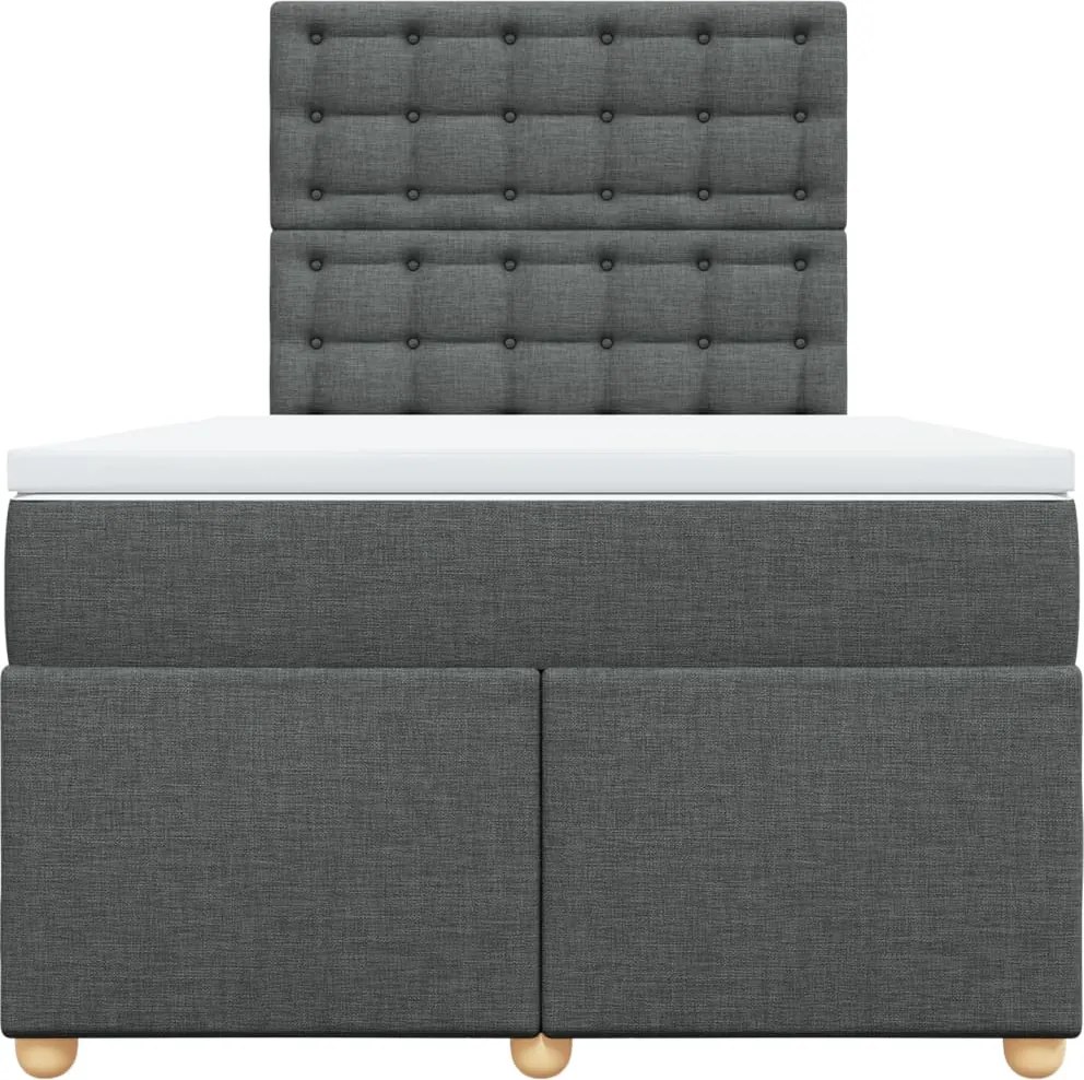 Box spring postel s matrací tmavě šedá 120x190 cm textil 3293534