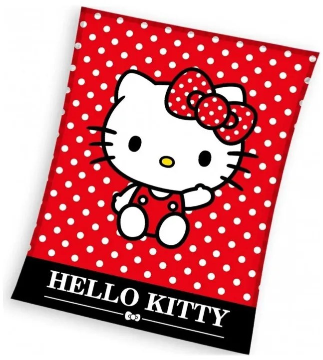 Dětská deka Hello Kitty Red 150x200 cm