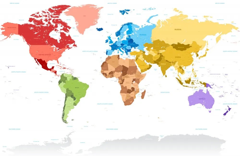Fototapeta Mapa Světa Hladký vinyl 315x210