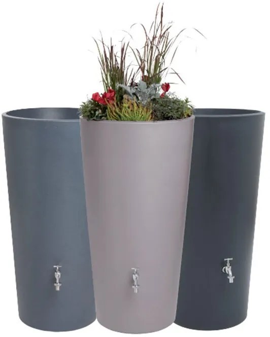 Prosperplast Sud RAINBOW FLOWER na dešťovou vodu 150 L/210 L Barva: Antracit, Velikost: 150 L