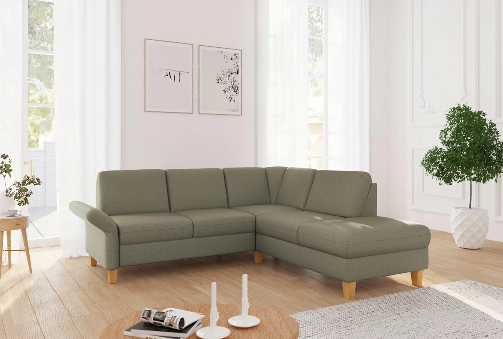 XXXLutz ROHOVÁ SEDAČKA, textil, olivově zelená Sit & More - Sedací soupravy - 000144016161