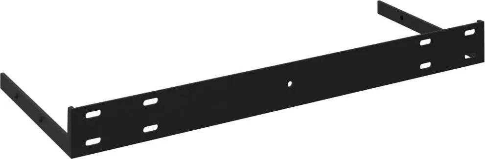 vidaXL Plovoucí nástěnné police 2 ks 60 x 23,5 x 3,8 cm MDF [323749] Barva: černá s vysokým leskem
