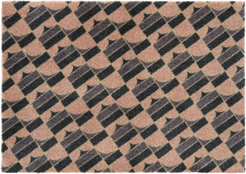 ELLE Decor koberce Protiskluzová rohožka Viva 104033 Brown/Grey/Black z kolekce Elle - 50x70 cm