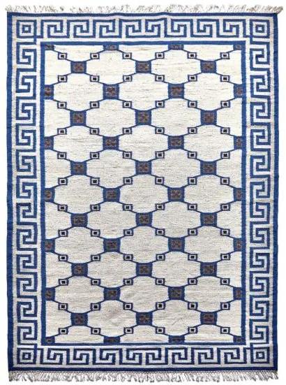 Diamond Carpets koberce Ručně vázaný kusový koberec Geo DESP P82 Silver Blue - 200x290 cm