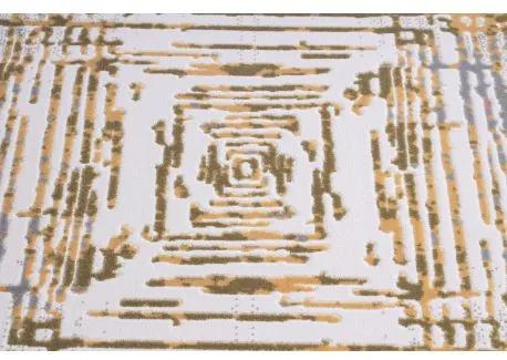 koberec AKRYL USKUP Abstrakce 353 slonová kost / žlutá velikost 160x230 cm | krásné koberce cz
