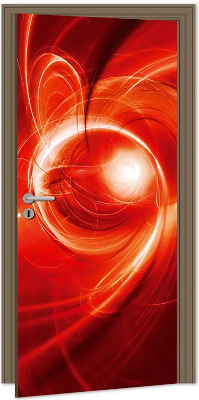 Dimex D-035 Samolepicí fototapeta na dveře RED ABSTRACT, velikost 95x210cm