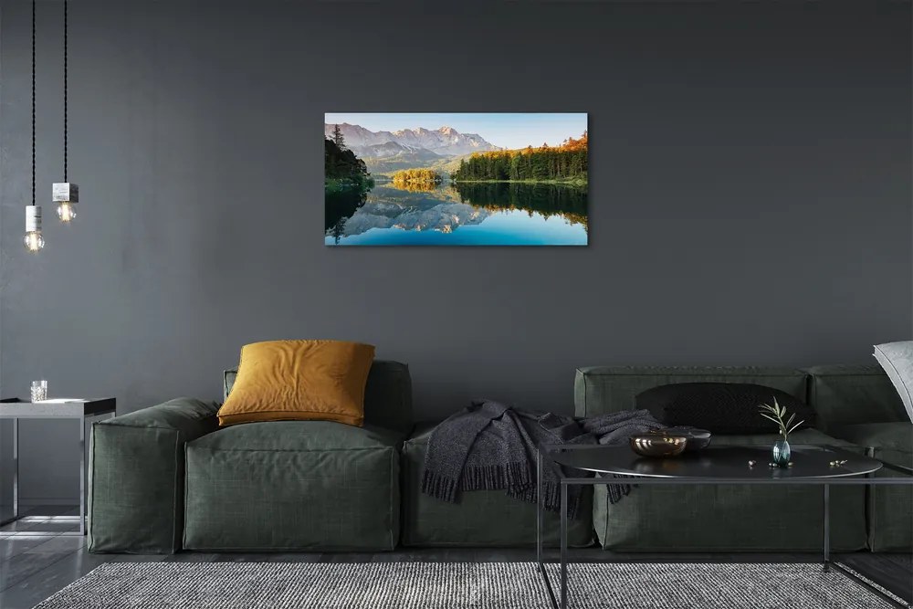 Obrazy na plátně Německo Mountain forest lake 120x60 cm