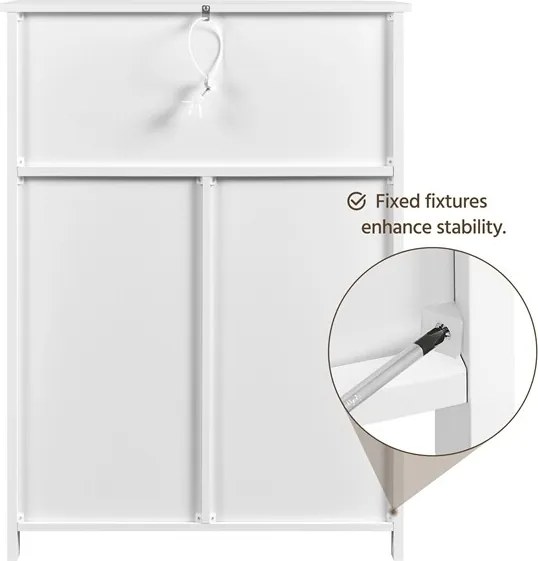 Koupelnová skříňka – bílá, 66 cm (délka) × 35 cm (šířka) × 90 cm (výška) (267062598167)