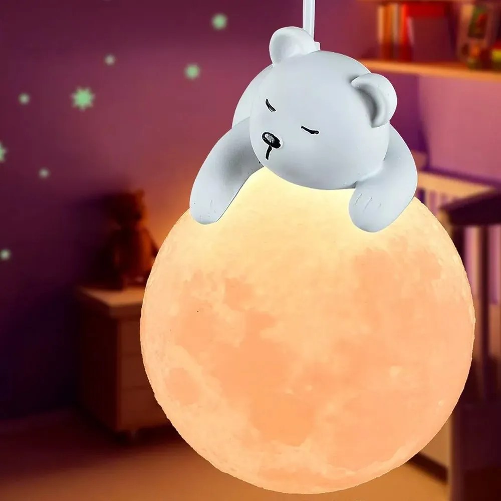 Toolight Závěsné osvětlení dětského pokoje WHITE BEAR APP1597-1CP