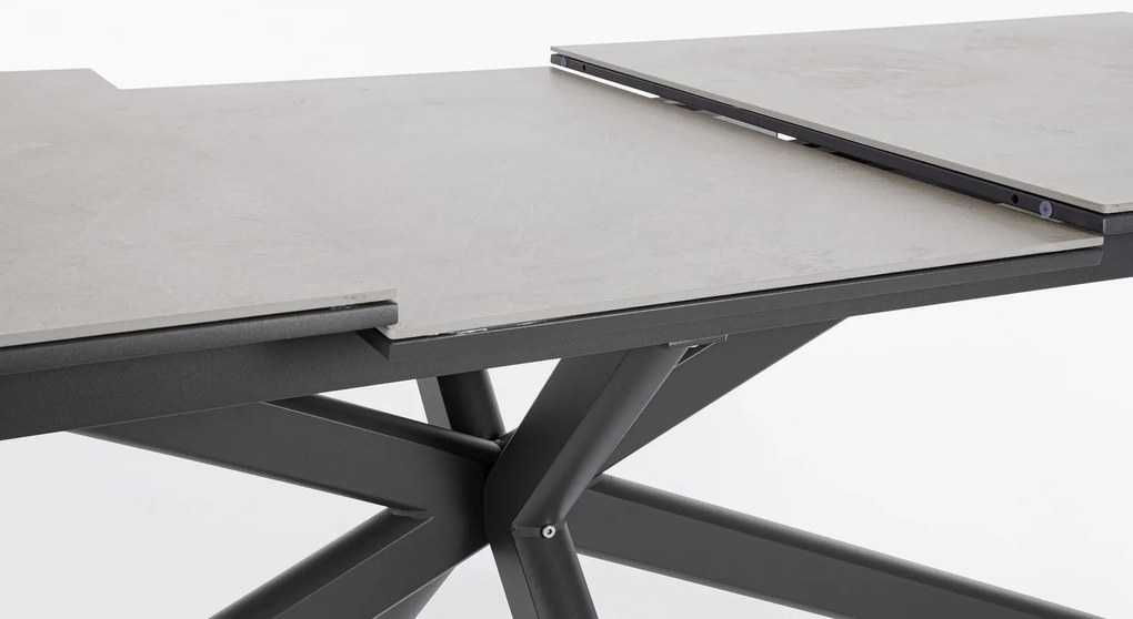 BIZZOTTO Rozkládací jídelní stůl PASCAL 200-260x100 cm antracit