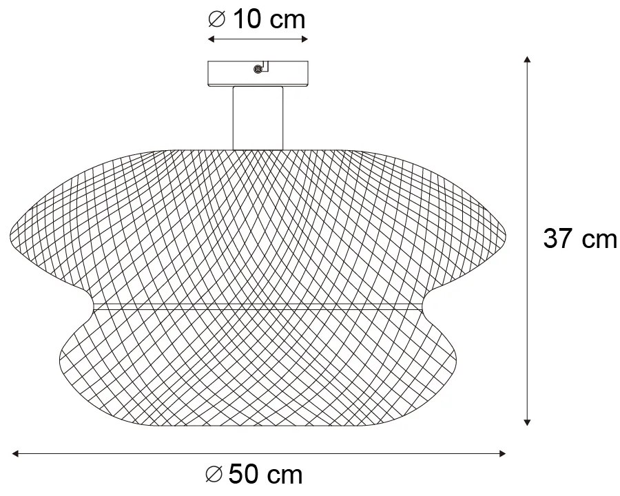 Stropní svítidlo z bambusu v orientálním stylu - Ostrava Double