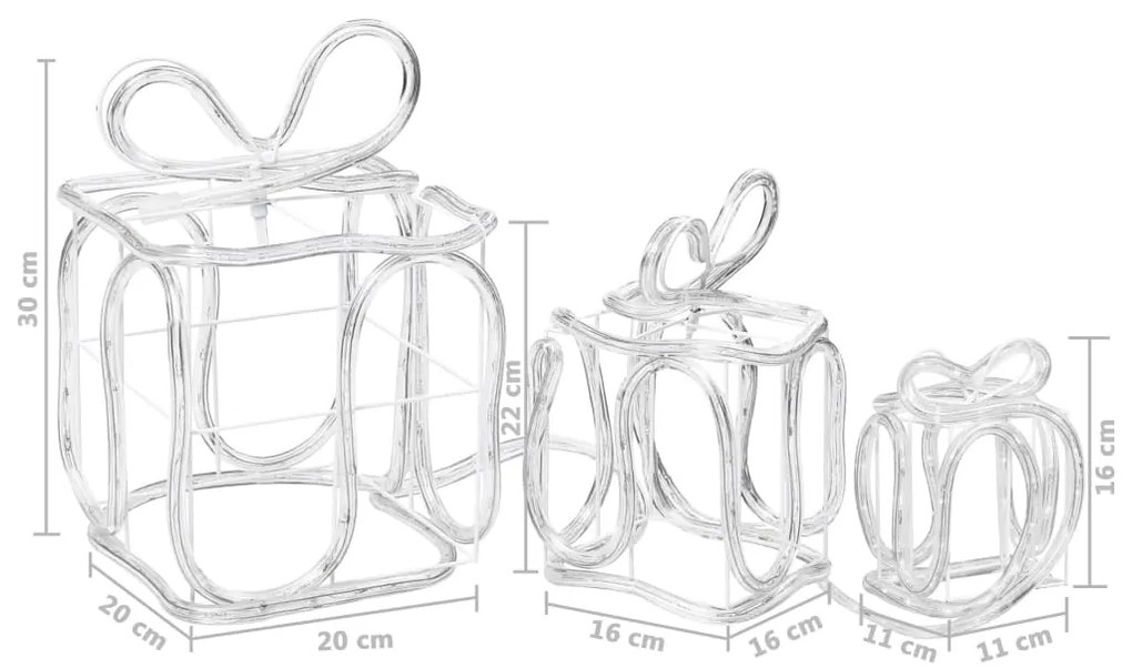 vidaXL Vánoční dekorativní dárečky 180 LED vnitřní i vnější dekorace