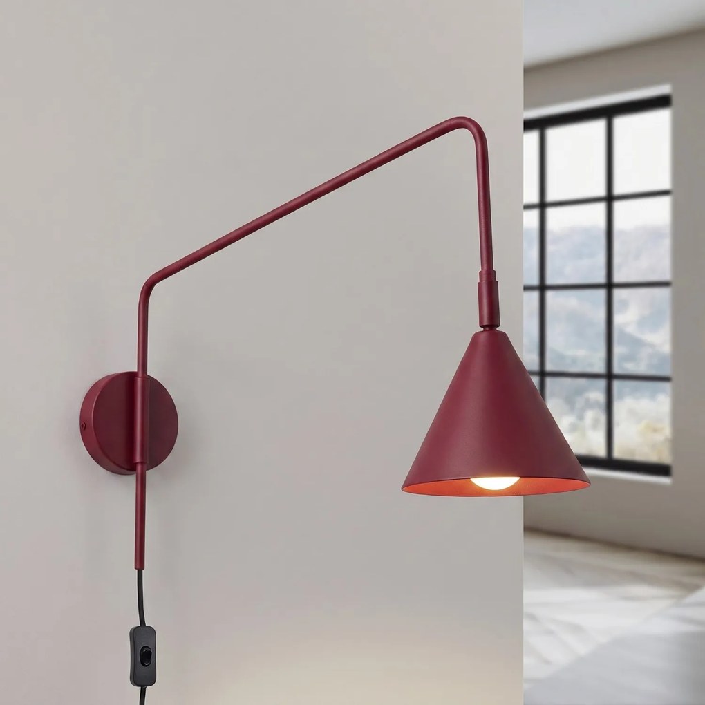 Sollux Lighting Nástěnné svítidlo NOX bordó