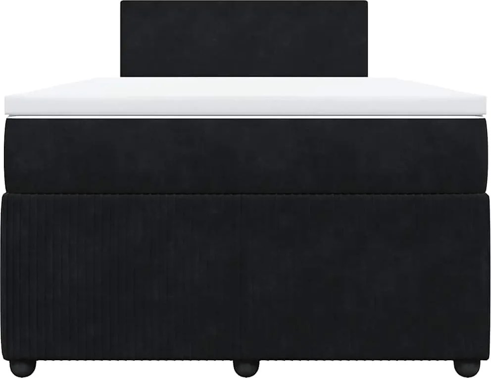 Box spring postel s matrací černá 120 x 190 cm samet 3289982