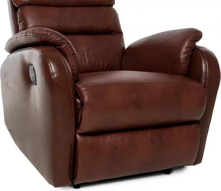 Kožené polohovací křeslo ELEGANT 2, koňak K 2136 (RE Typ 2)