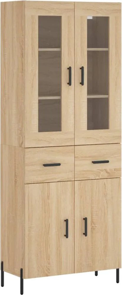 Skříň highboard dub sonoma 69,5 x 34 x 180 cm kompozitní dřevo 3198540