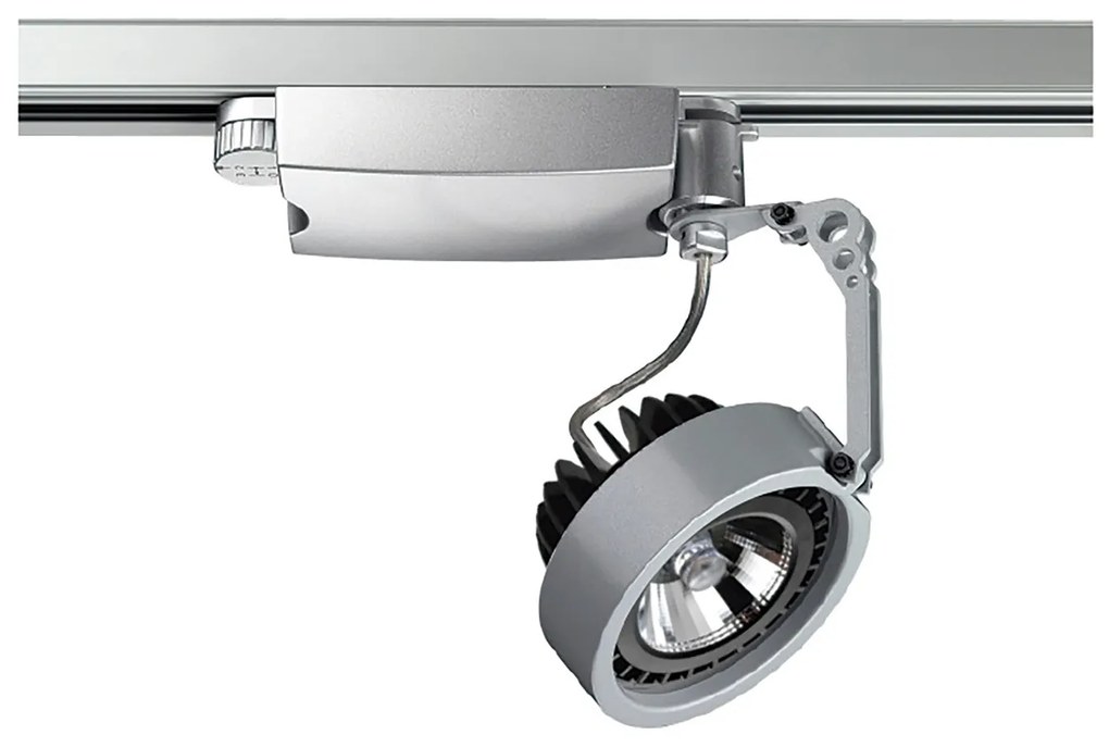 Indeluz 772Q-L3125B-03 stropní LED reflektor pro lištový systém Haiti track, šedý, 17W, 3000K, 14°, ø12,1cm