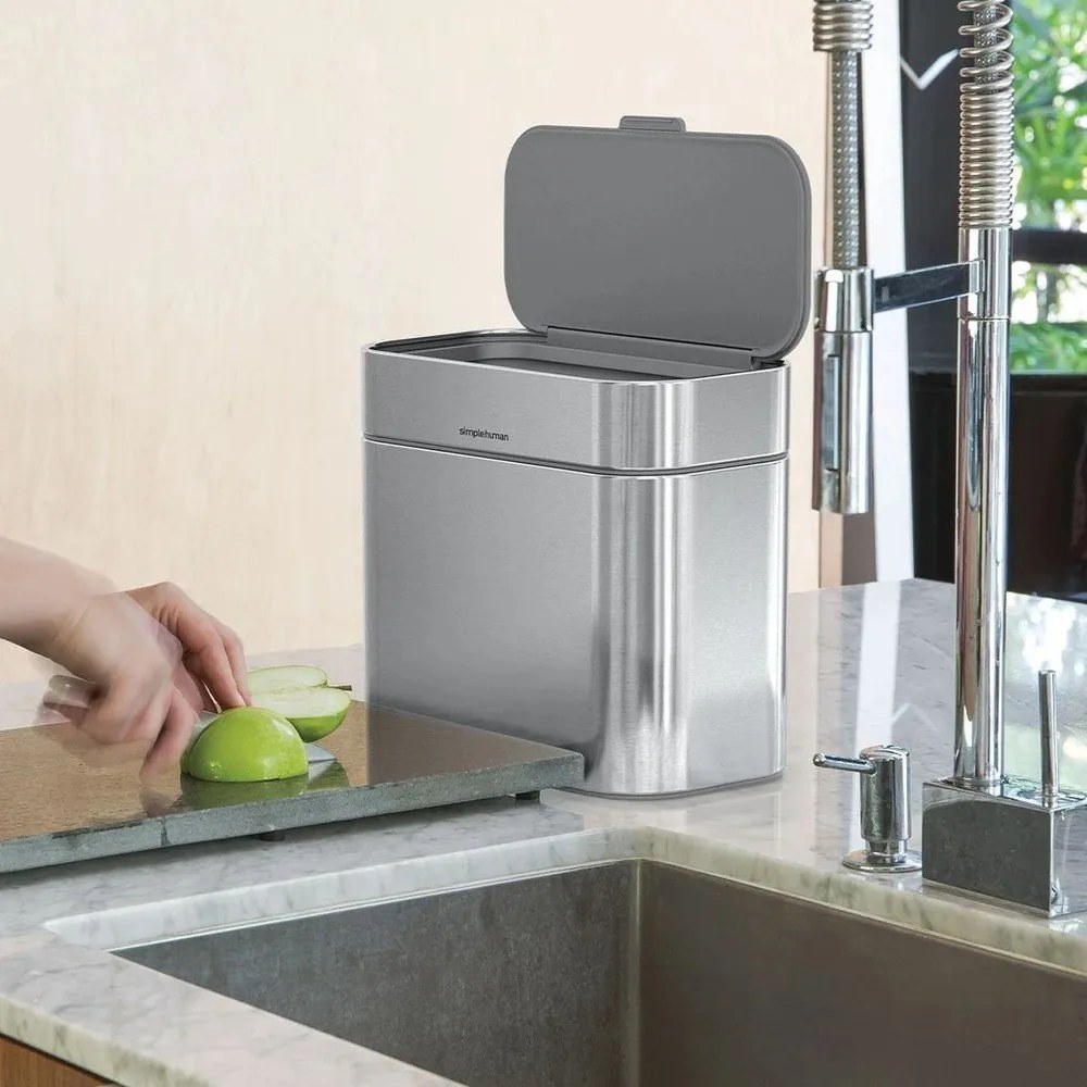 Šedá nádoba na kompostovatelný odpad 4 l - simplehuman