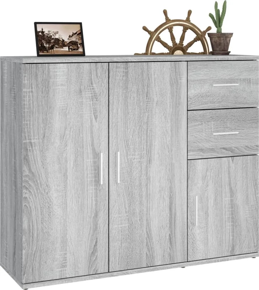vidaXL Příborník 91 x 29,5 x 75 cm, konstrukční dřevo [823275] Barva: dub sonoma