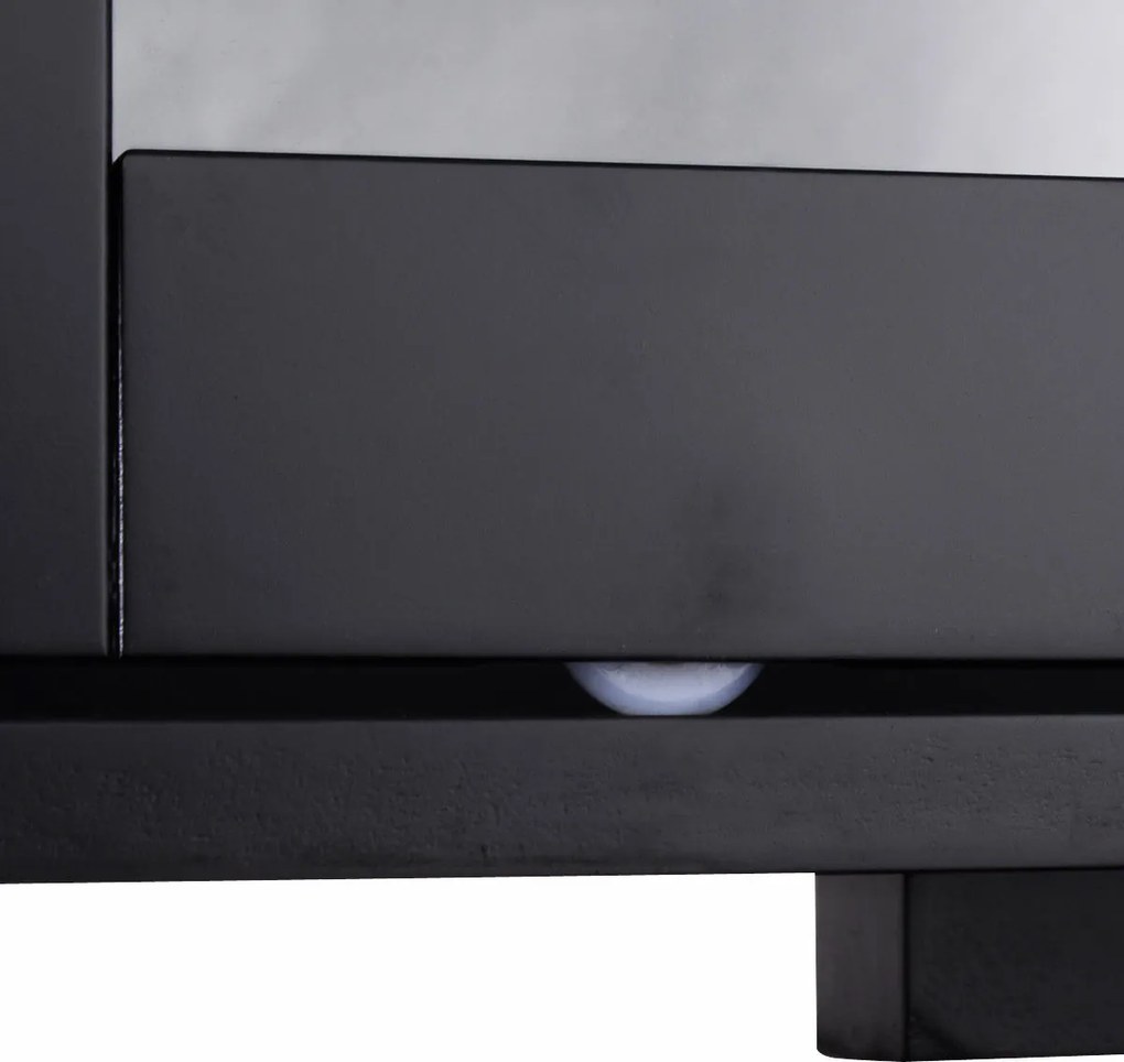 Costway Příborník s posuvnými dvířky 106,5 cm, černý