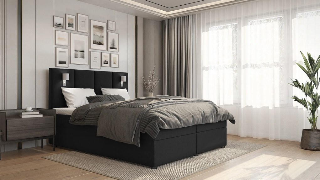 SFAB Kontinentální čalouněná postel PARMA (90x200 cm) Barva látky: Zelená (Inari 34)