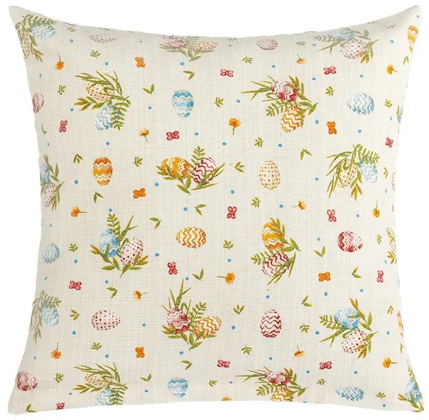Bellatex Povláček EMA Velikonoce 45x45 cm Vajíčko béžová, zelená , modrá