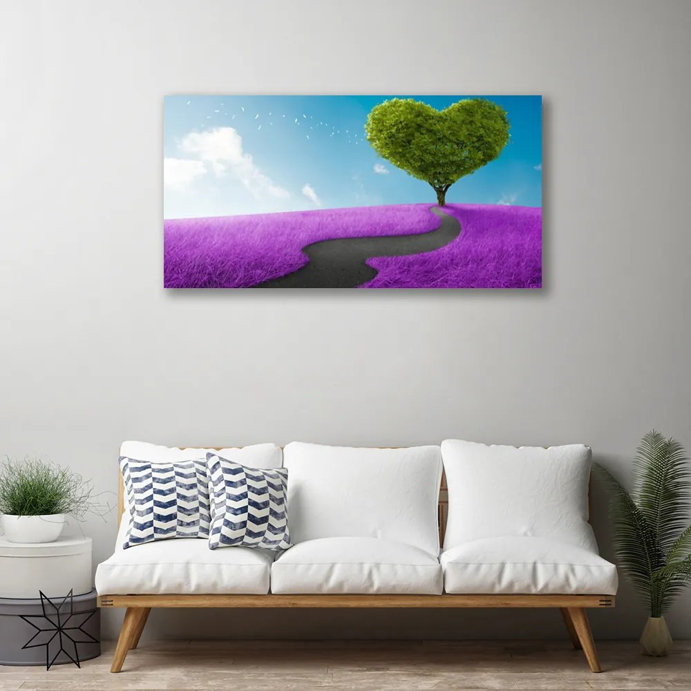 Obraz na plátně Louka Stezka Strom Příroda 100x50 cm