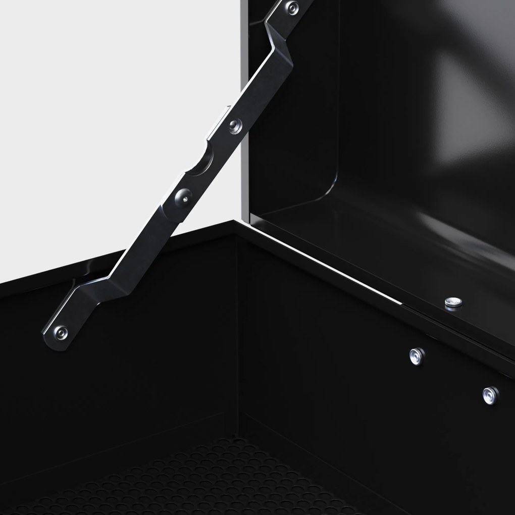 HOMCOM kufr na nářadí 6 zásuvek zámek box na nářadí rukojeť box na nářadí ocelový červený+černý 60x26x34cm | Aosom
