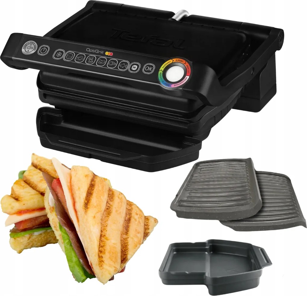 Elektrický gril Tefal OptiGrill GC7058 černý 2000 W