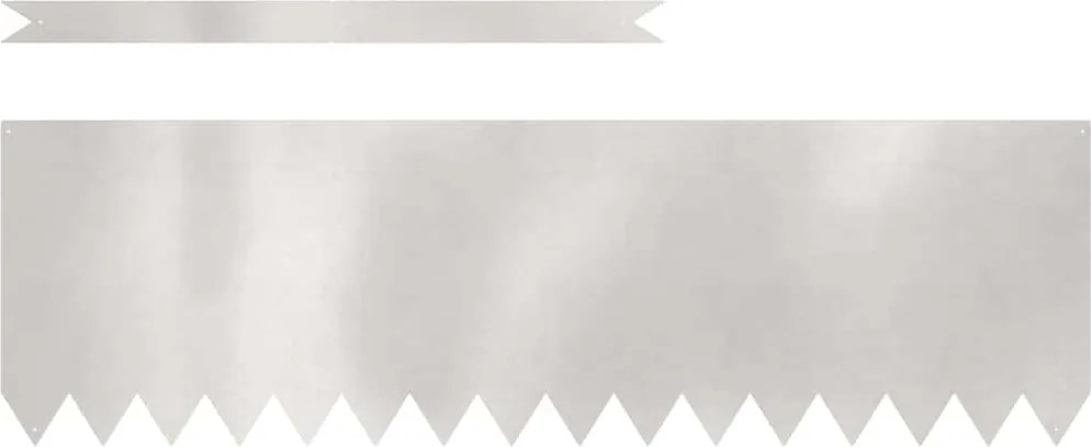 Okraj trávníku 30 ks 100 x 0,05 x 30 cm Nerezová ocel Stříbrná 3335785