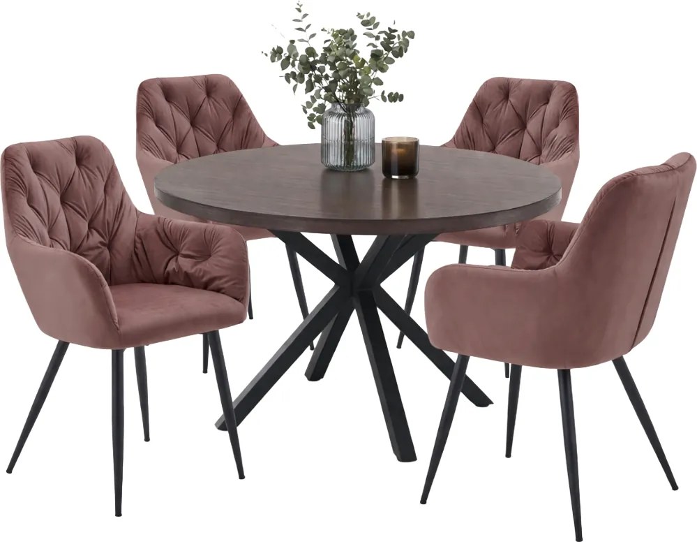 Designové křeslo, tmavě růžová Velvet látka, VERIO NEW