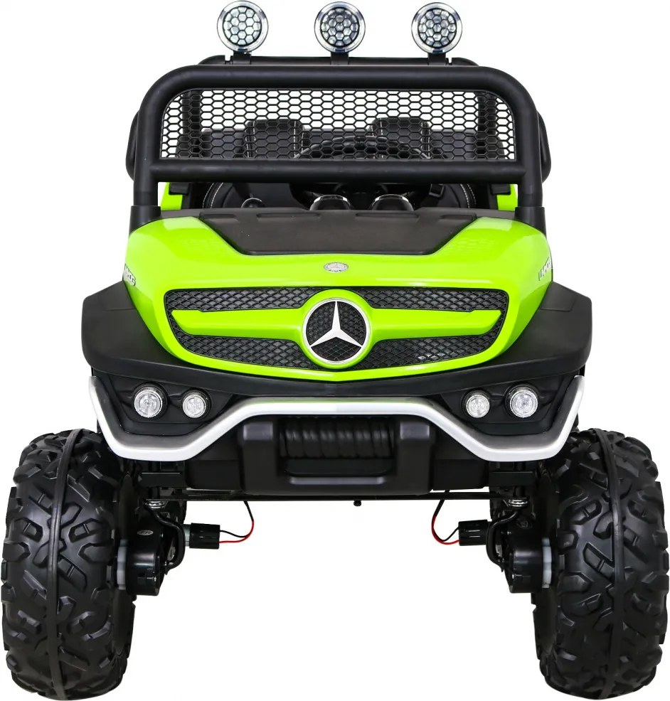 Ramiz Mercedes Benz Unimog elektrické autíčko pro děti zelené + pohon 4x4