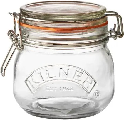 Kilner kulatá zavařovací sklenice s klipem 0,5 l