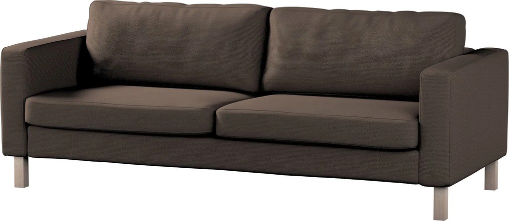 Potah na pohovku IKEA Karlstad 3-místná, nerozkládací, krátký barva hnědá látka pletený vzor
