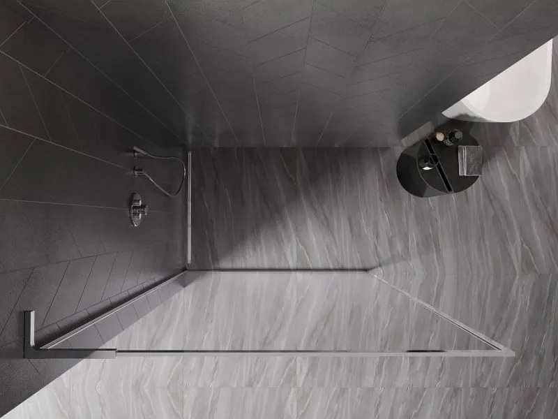 Mexen Kioto-XF L sprchová stěna Walk-in s rámem 60 x 202 cm, transparentní 10 mm, chrom - 800-060-174-01-00-XF